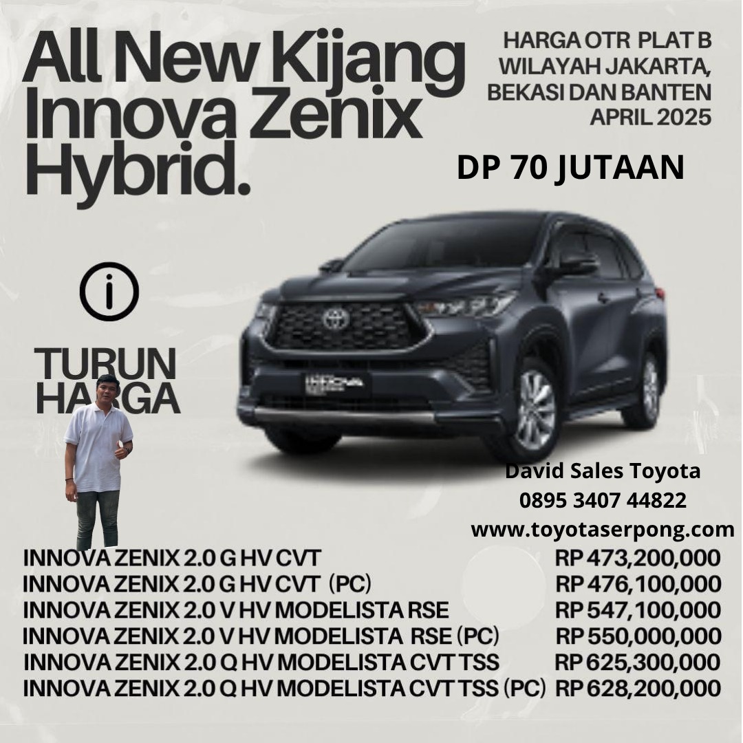 UPDATE HARGA INNOVA ZENIX HYBRID JULI 2025 - Toyota Serpong Bsd